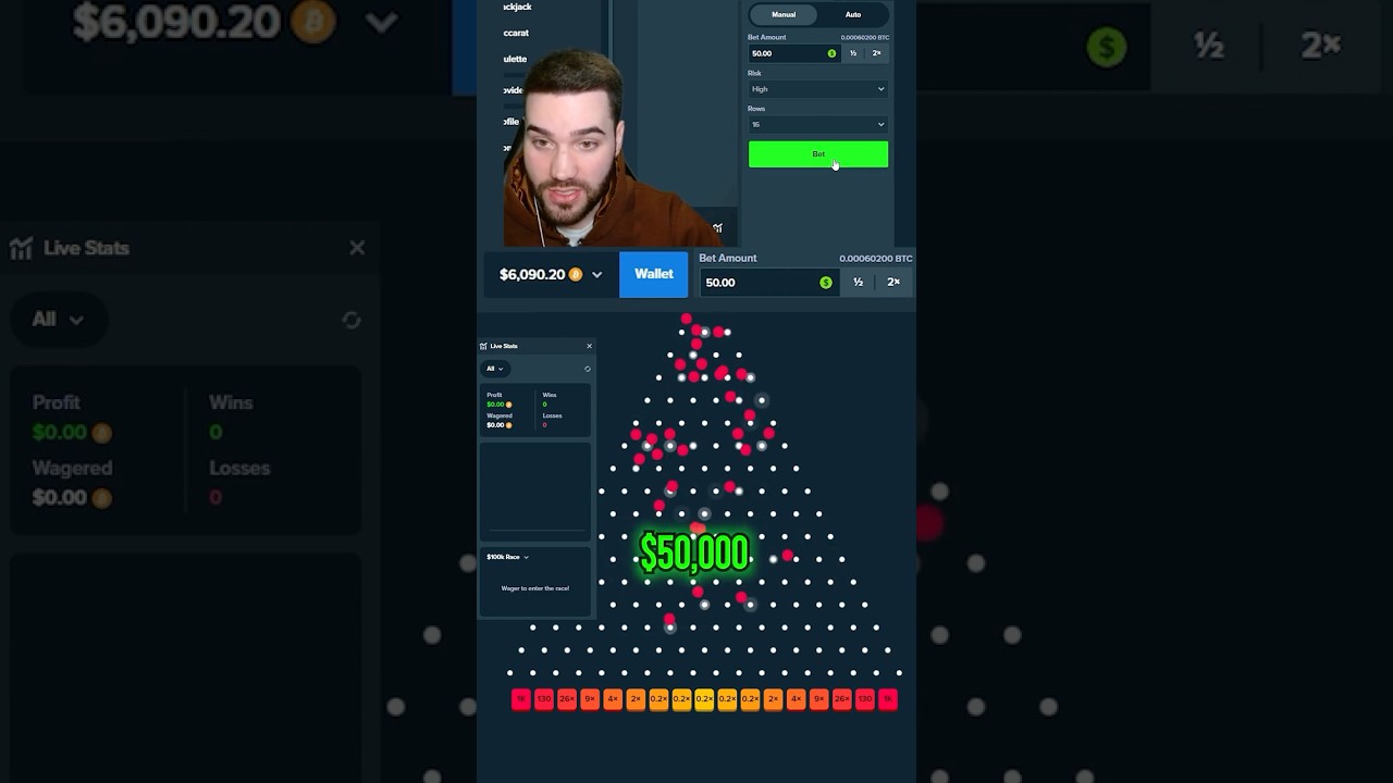 Spamming $50 Plinko Balls As Fast As Possible For Big Win | High ...